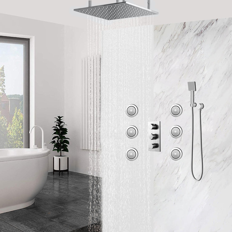 FontanaShowers Sofia Complete Shower System with Rough in-Valve ...