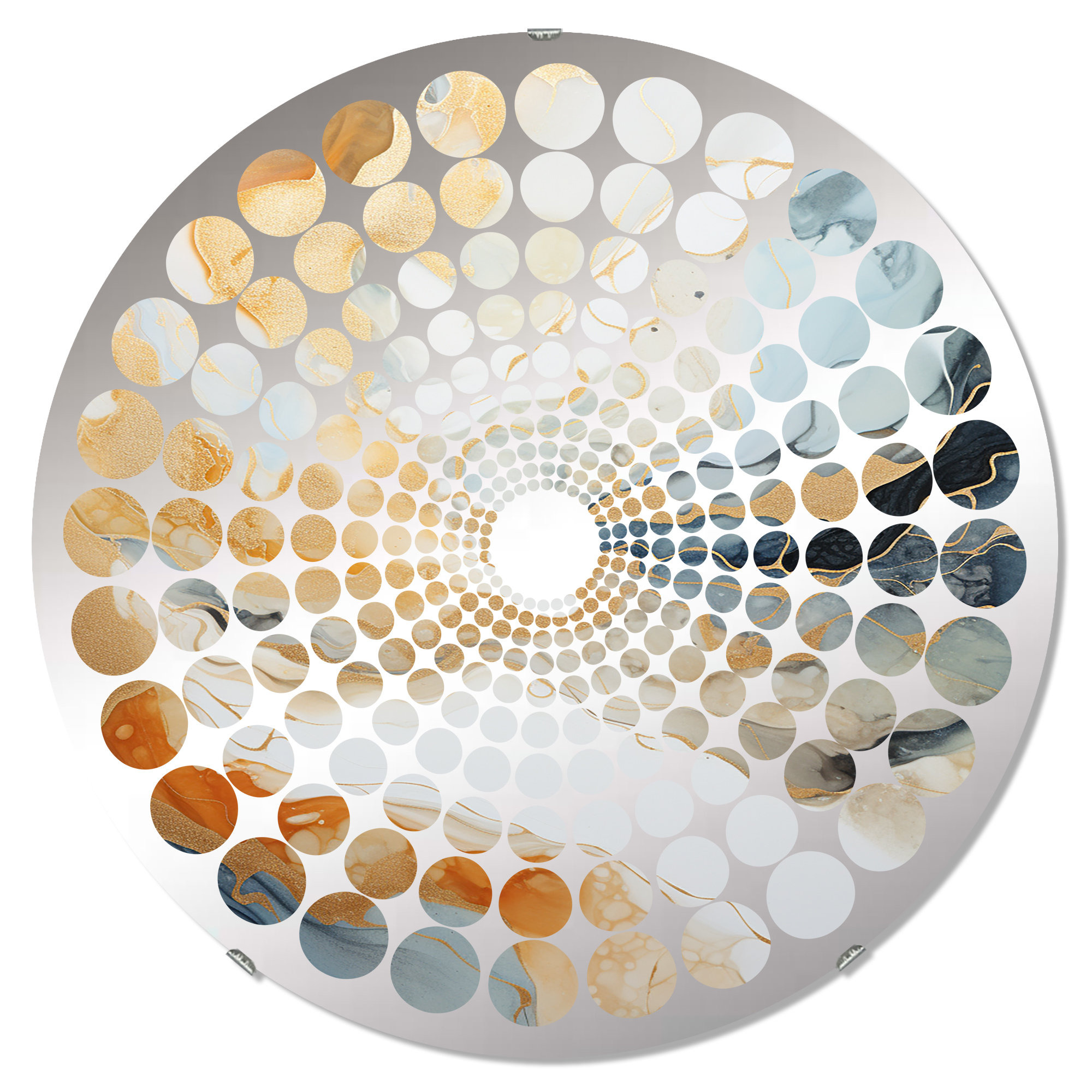 East Urban Home Abstract Beige And Gold Geyser Paint I - Radial Dot ...