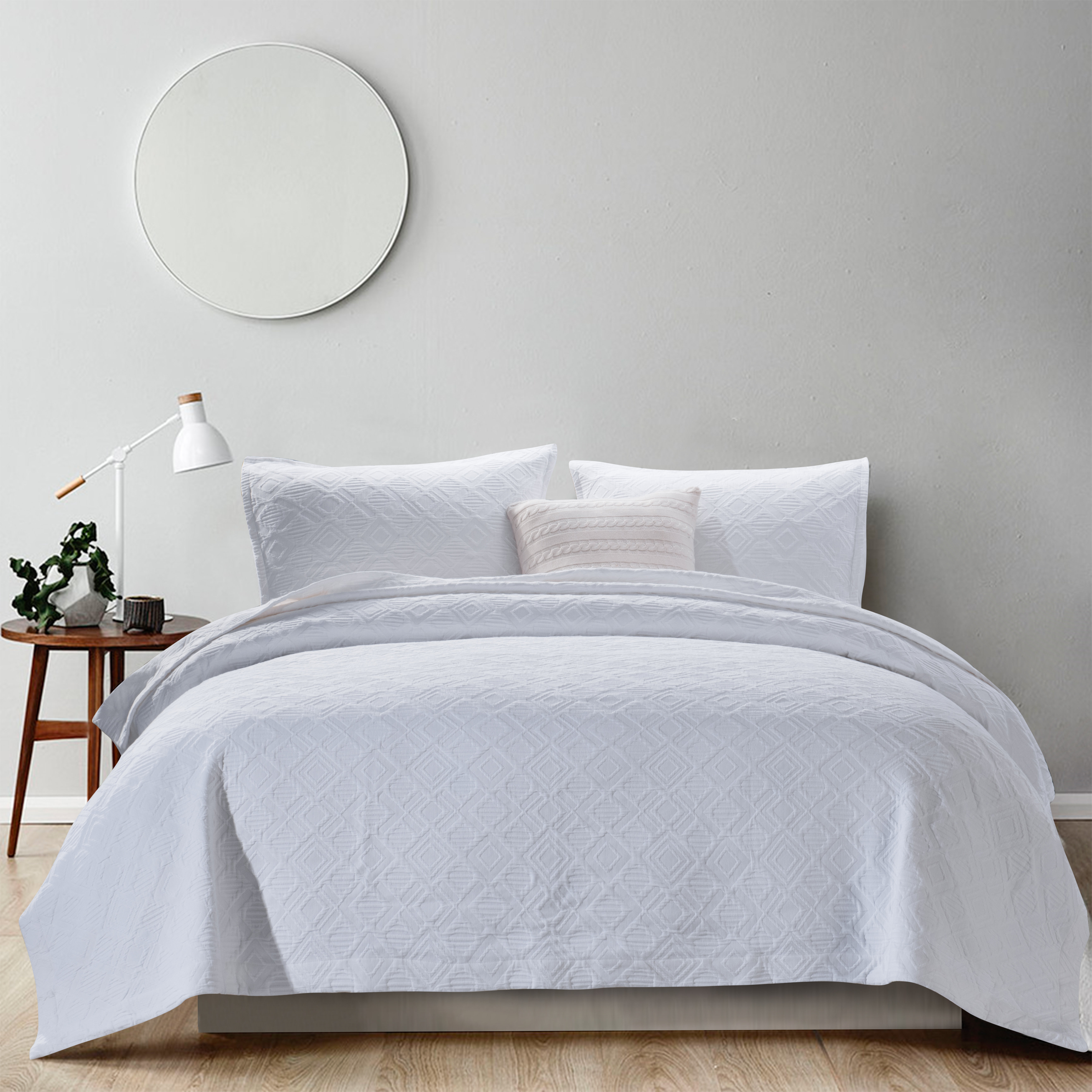 MeadowPark 100% Cotton Matelasse Coverlet & Reviews | Wayfair