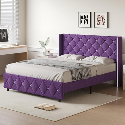 purple frame bed