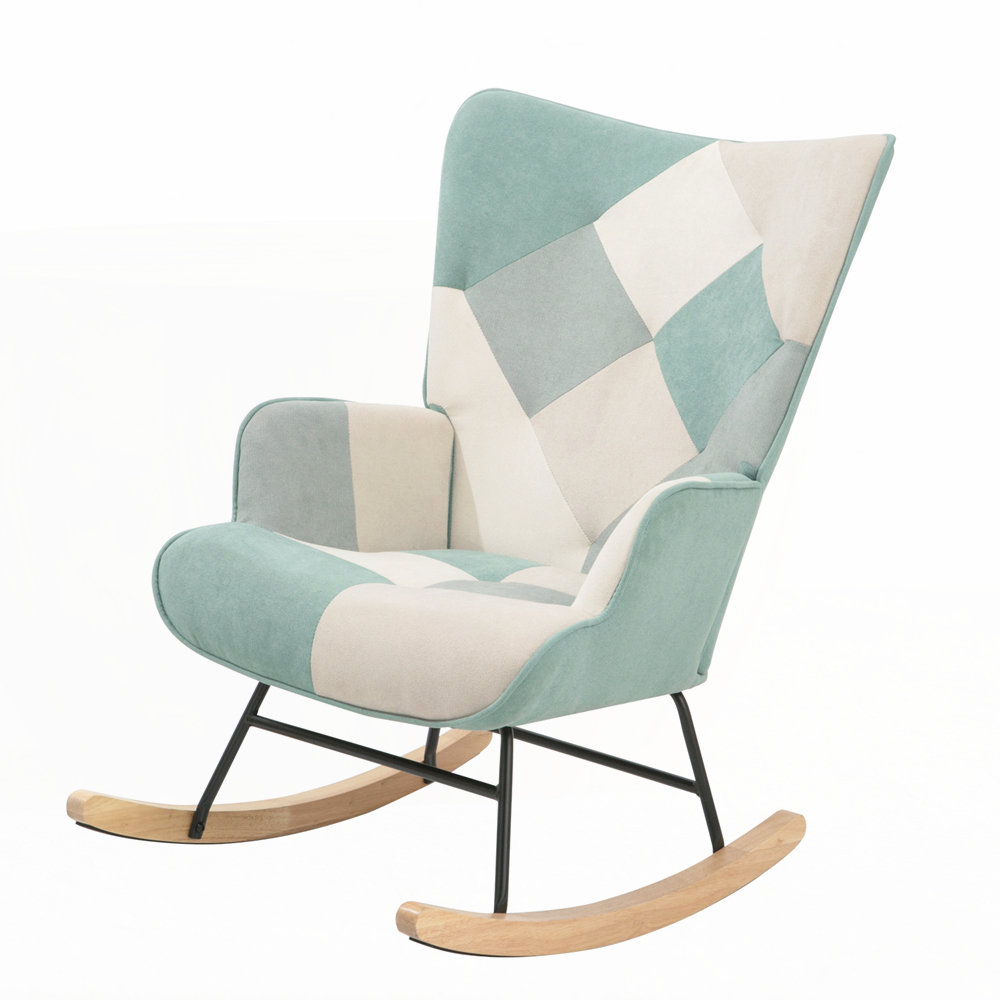 George Oliver Comfortable Mid Century Rocking Chair with Stylish ...