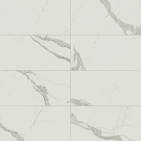 Edward Martin Aniston 24" x 48" Porcelain Marble Look Wall & Floor Tile ...