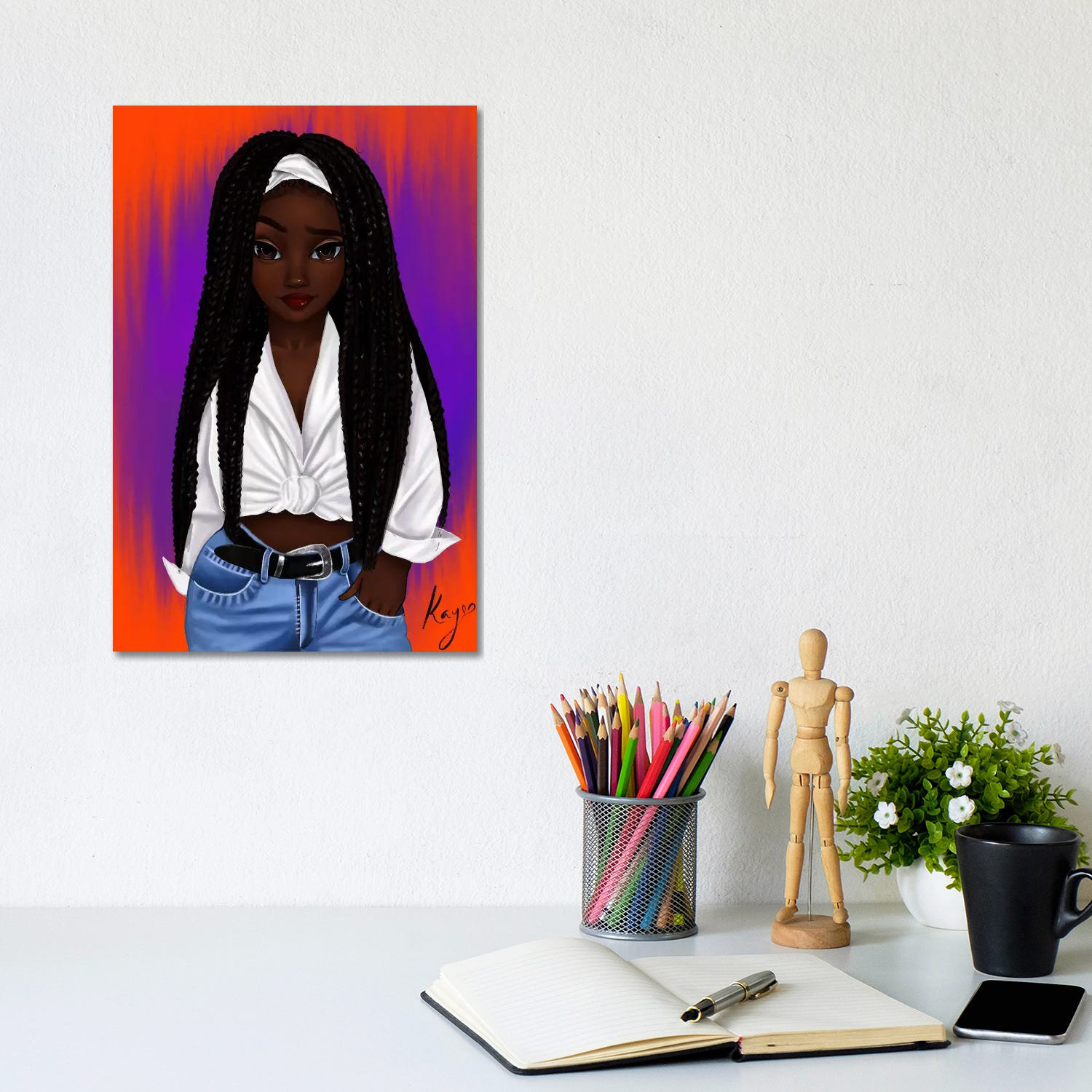 East Urban Home Poetic by Princess Karibo - Graphic Art Print | Wayfair