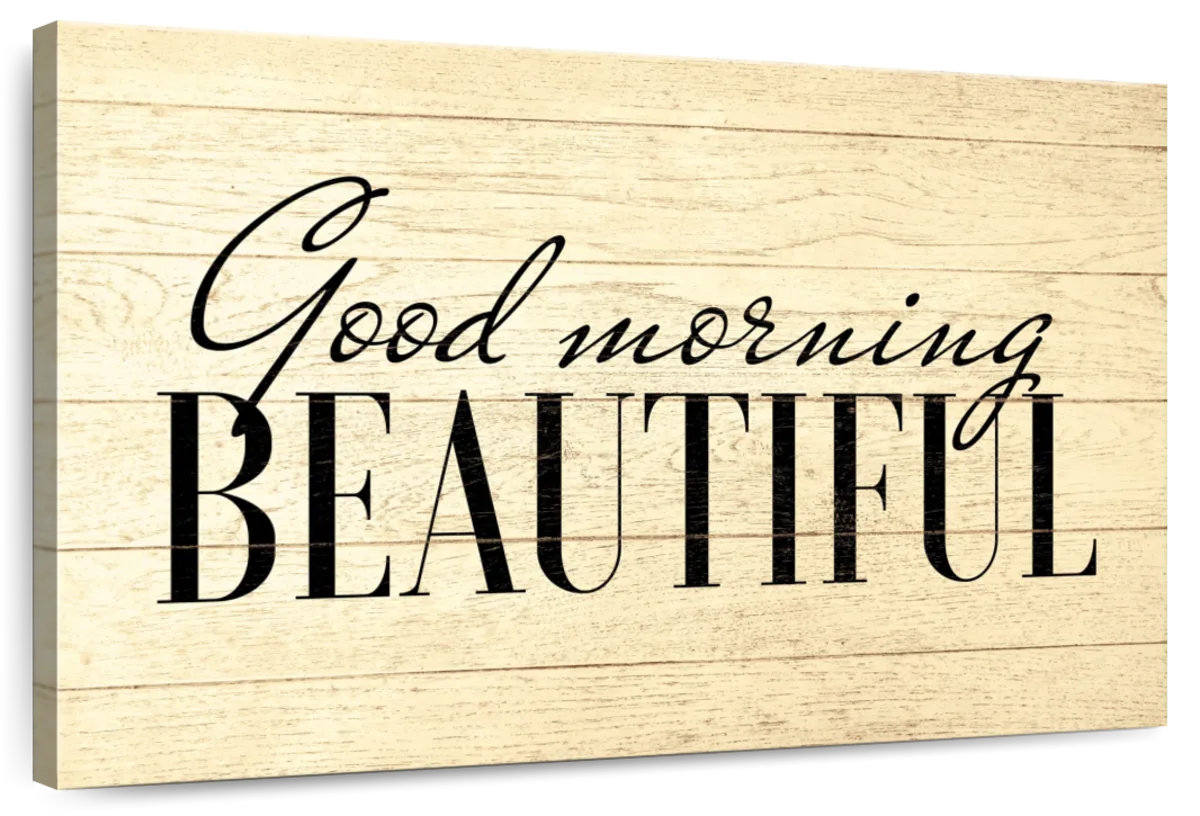 Ebern Designs Tergel Good Morning Beautiful Typography - Wayfair Canada