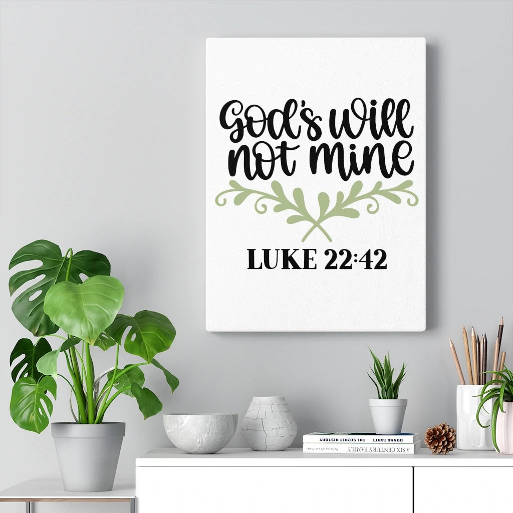 Trinx Scripture Canvas God's Will Luke 22:42 Christian Wall Art Bible ...