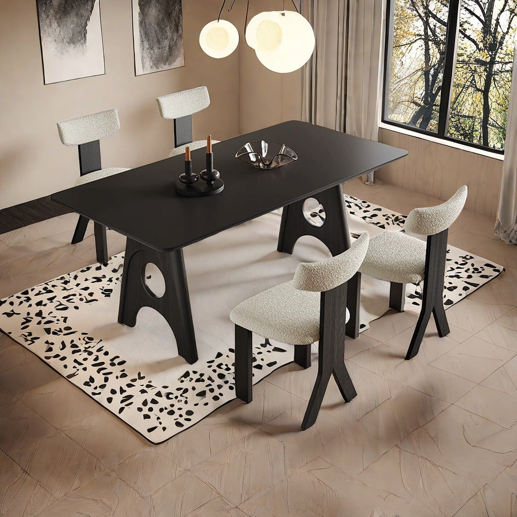 Animoe D Furniture Black vintage wind rock table and chairs - Wayfair ...