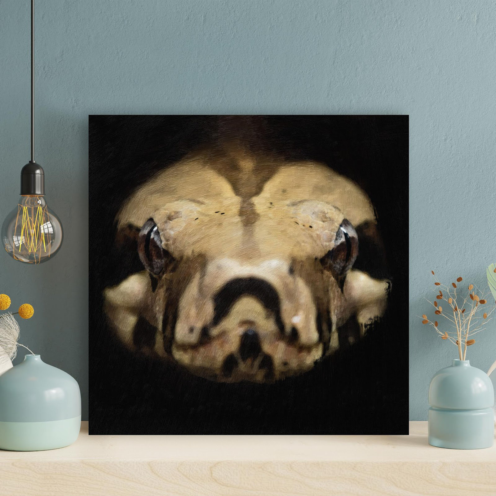 Latitude Run® Brown And Beige Python - Wrapped Canvas Painting | Wayfair