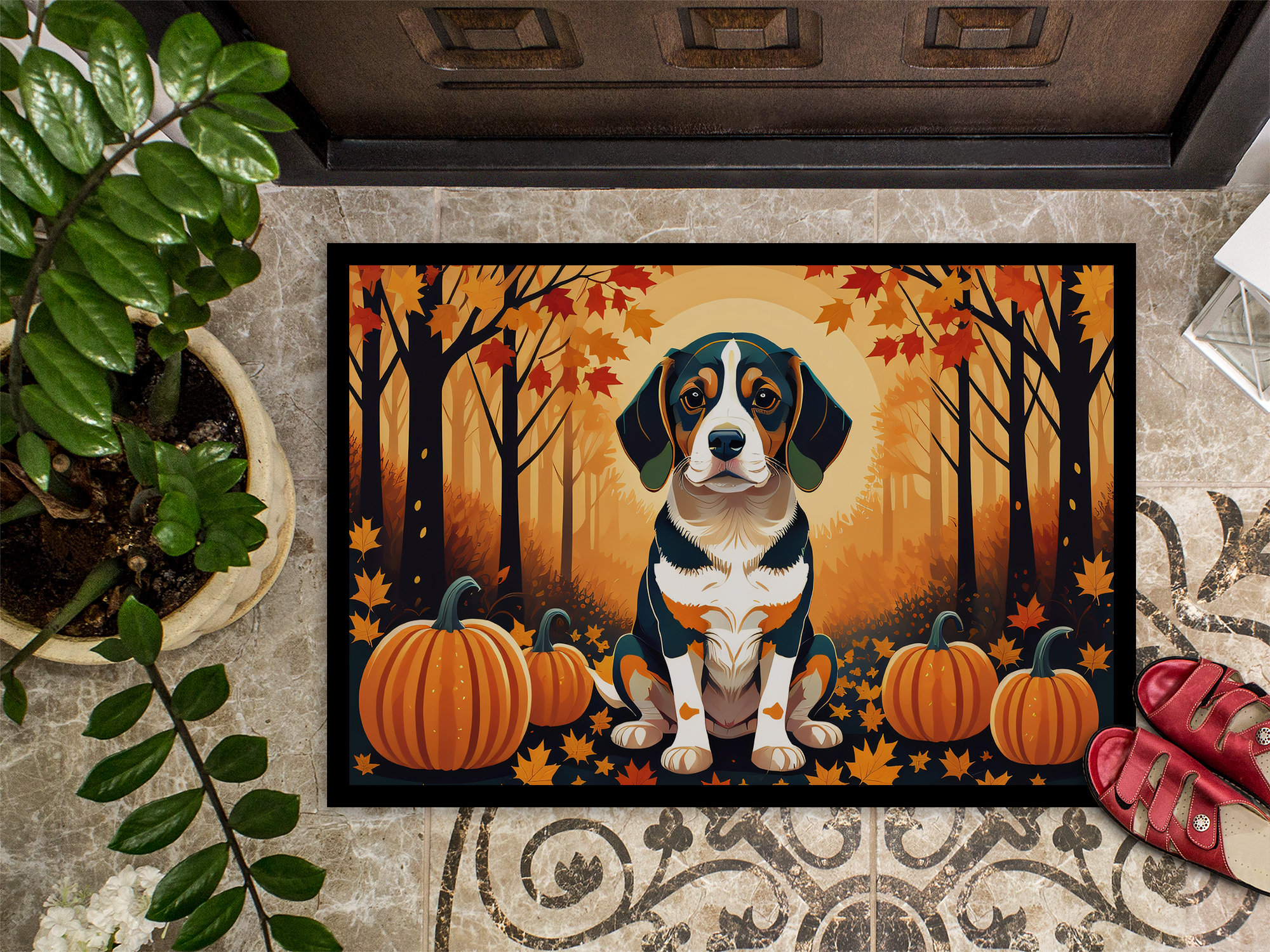 East Urban Home Catia Beagle Non-Slip Indoor / Outdoor Door Mat | Wayfair