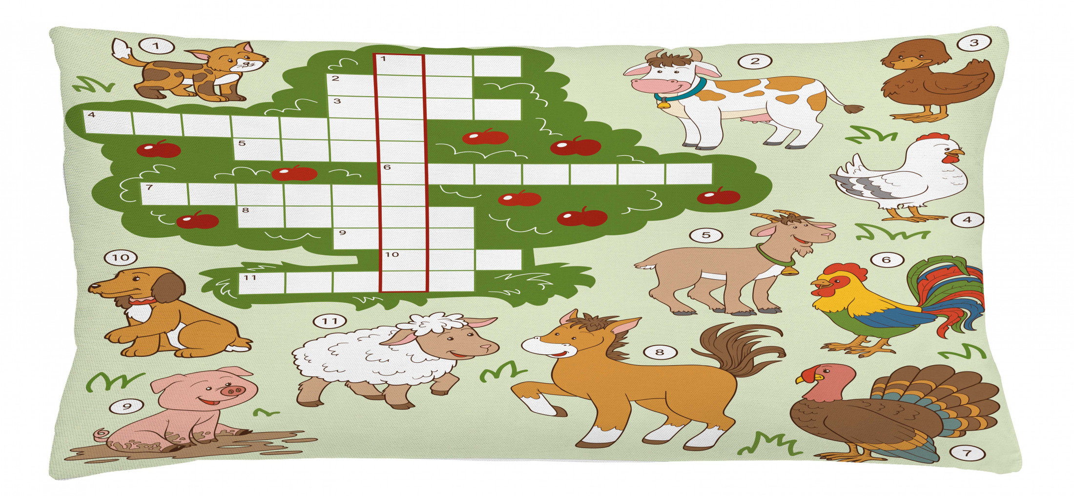 Ambesonne Word Search Puzzle Indoor/Outdoor Lumbar Pillow Cover | Wayfair