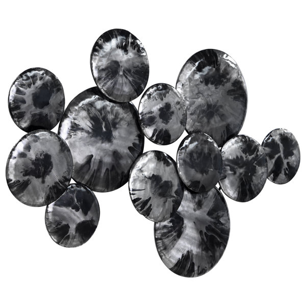 Orren Ellis Obsidian Hand Painted Etched Metal Wall Décor & Reviews ...