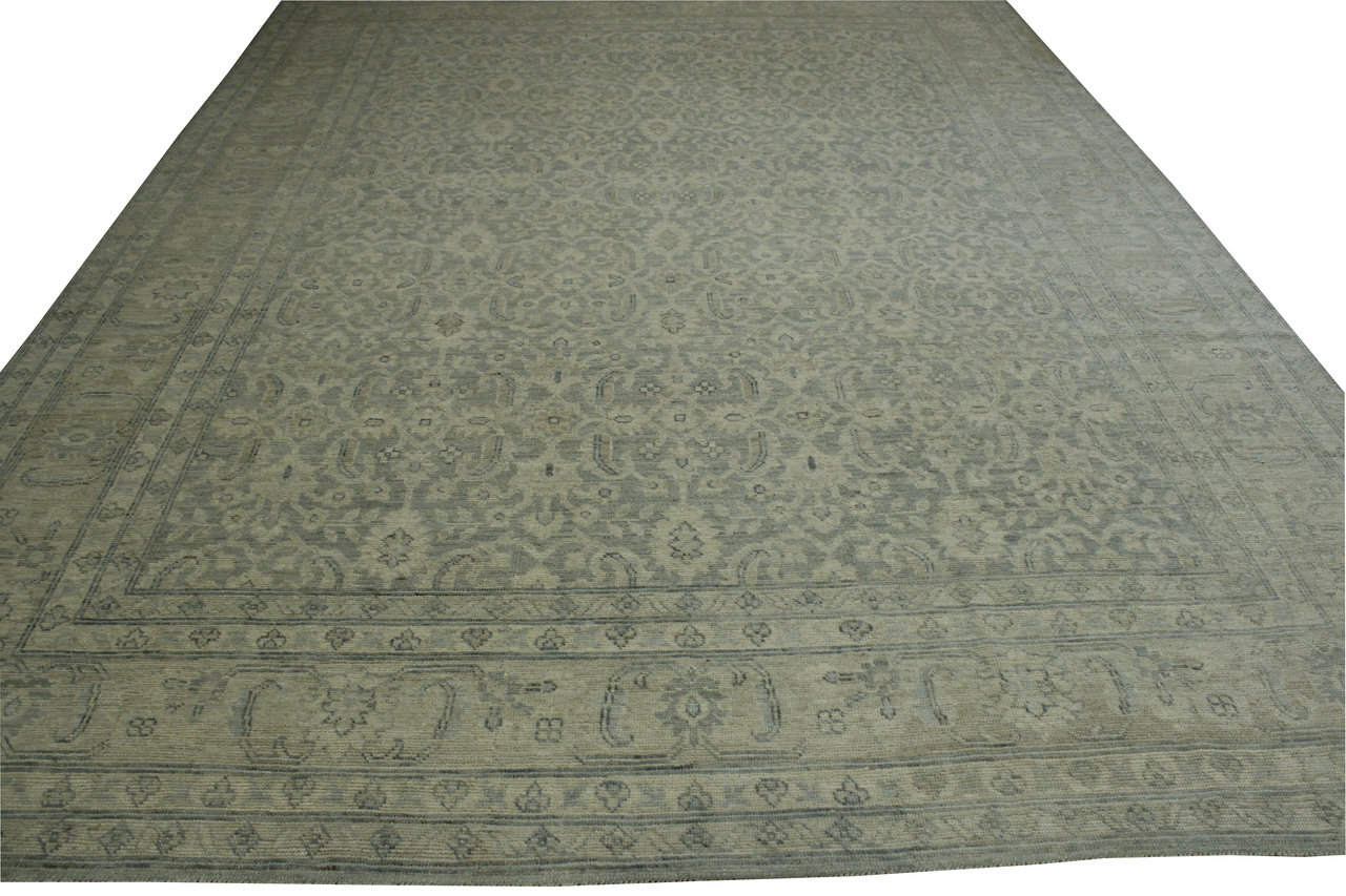 Isabelline Yanina One-of-a-Kind 8.11x11.11 Area Rug Soft Blue | Wayfair