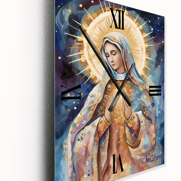 Ivy Bronx Celestial Holy Mary I - Christianism Very Wall Clocks | Wayfair
