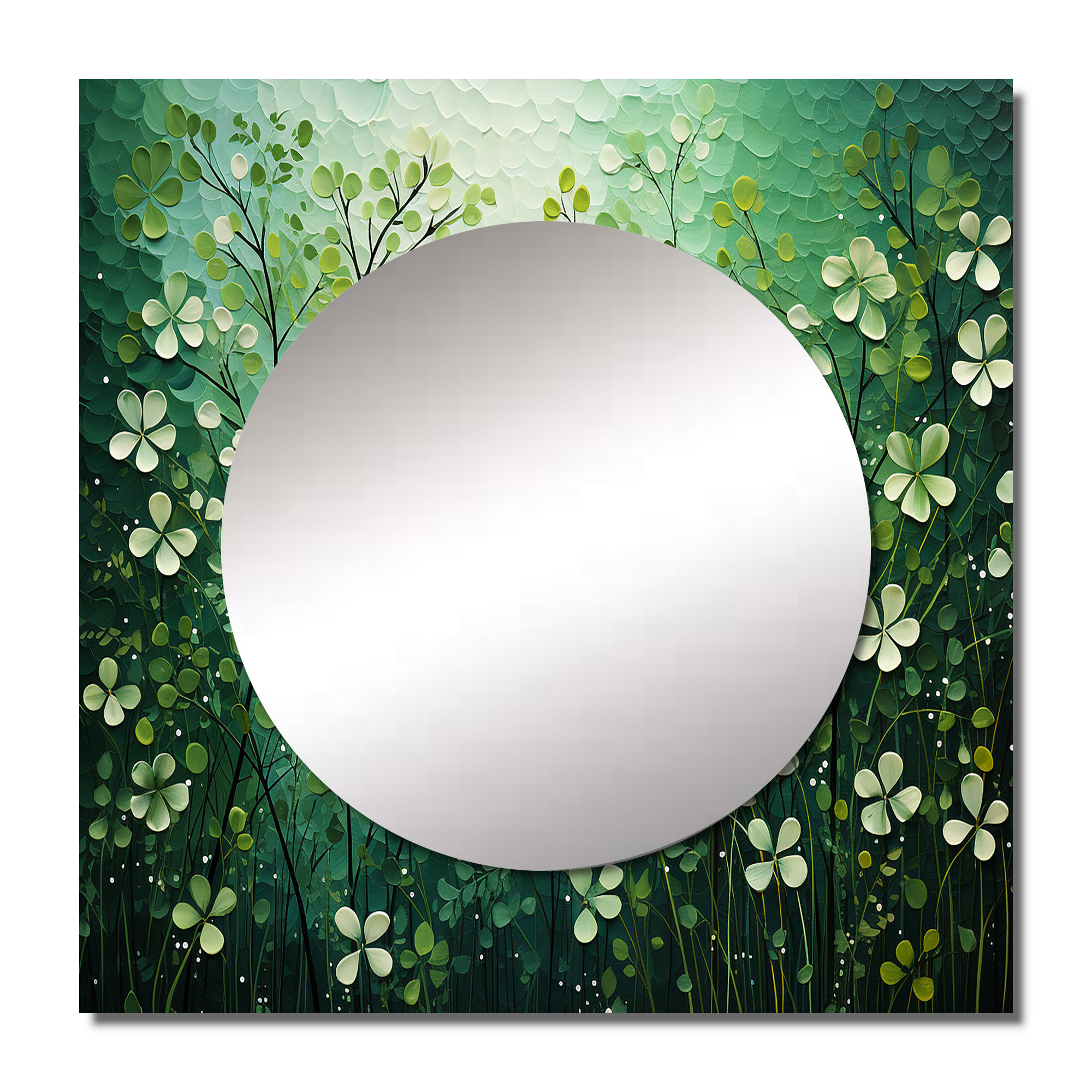 East Urban Home Cristien - White And Green Herbs Symphony II Floral ...