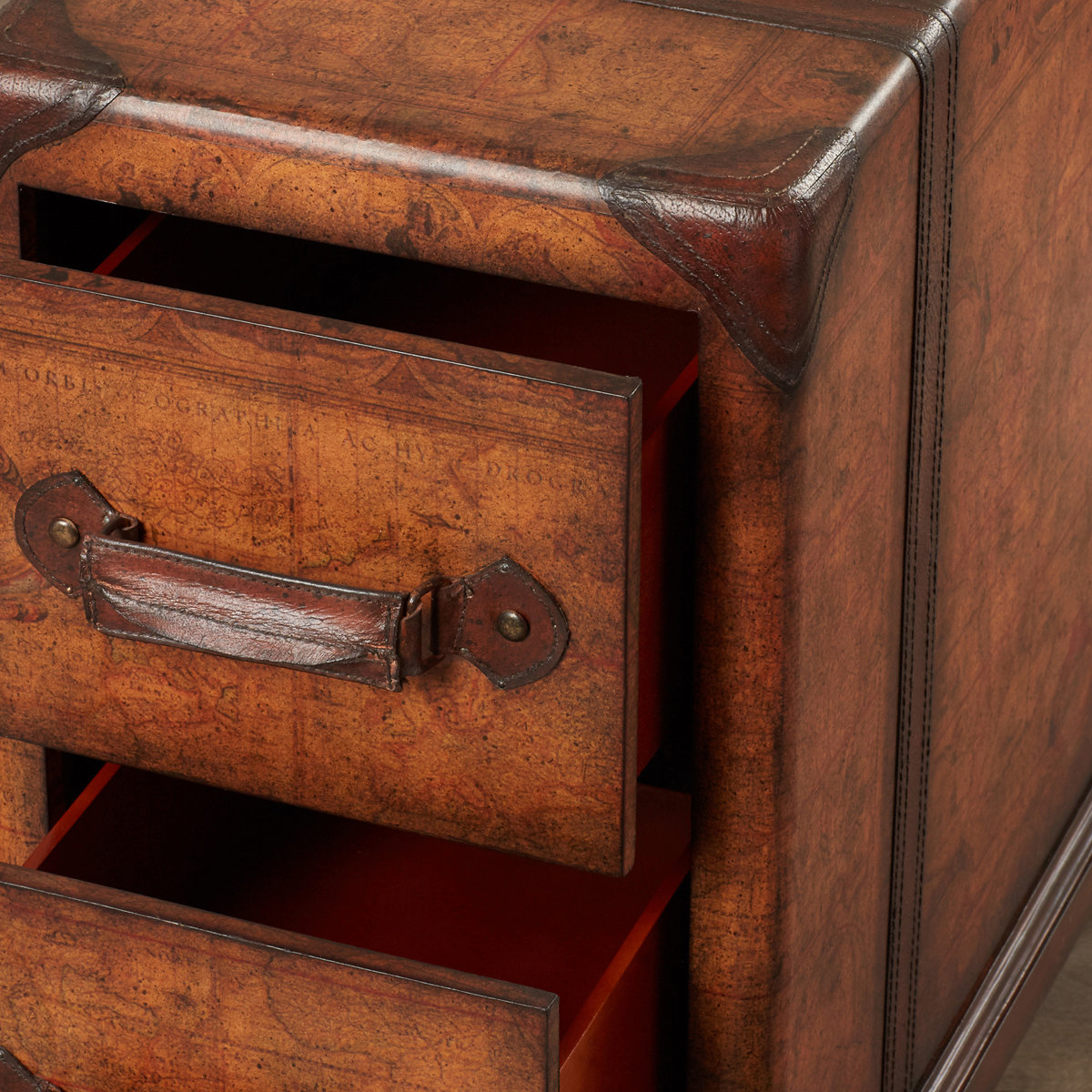 Lark Manor™ Austun Dudash Old World Map End Table with Storage ...