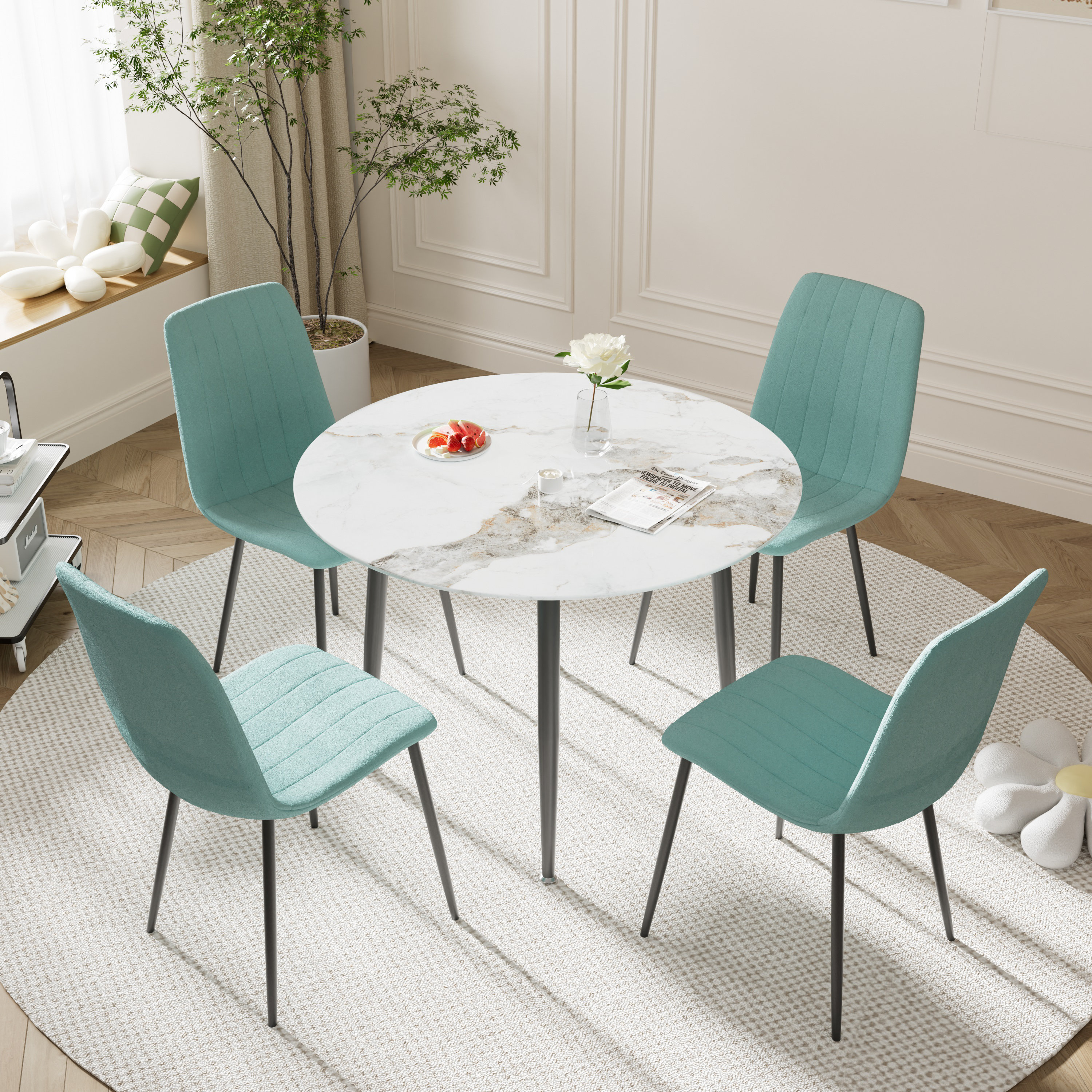 George Oliver 5 - Piece Round Glass Dining Set - Wayfair Canada