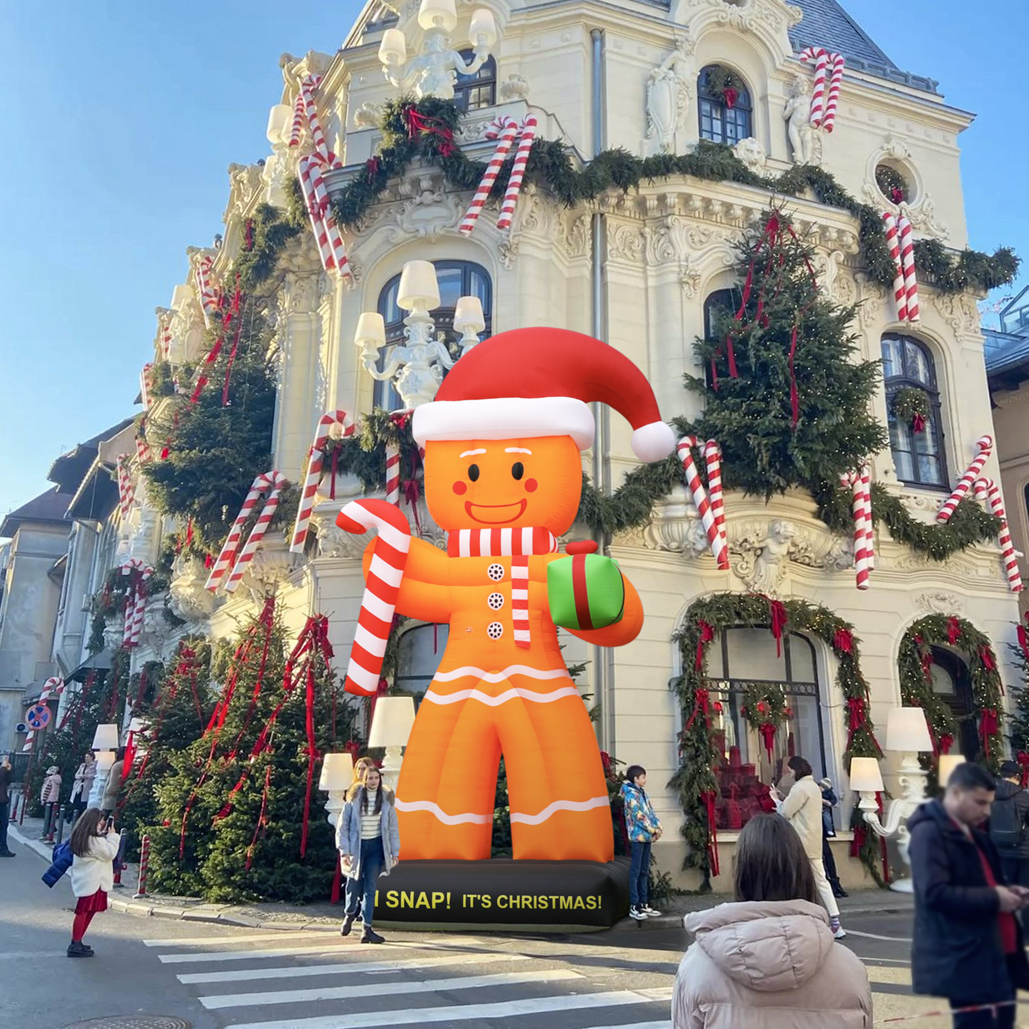 The Holiday Aisle® 20ft Giant Inflatable Gingerbread Man Christmas ...