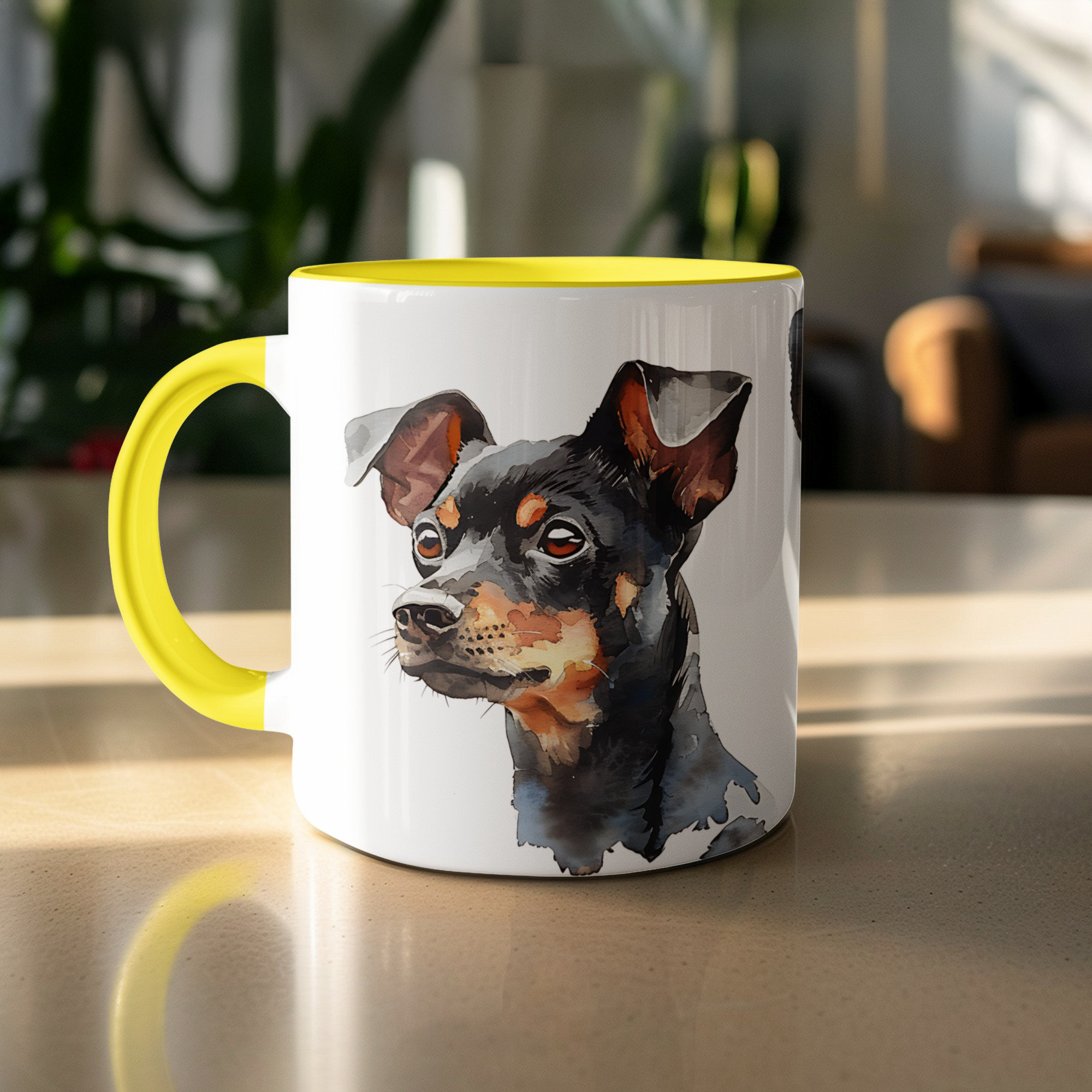 East Urban Home Set of 3 – 11oz Watercolour Brussels Griffon Design ...