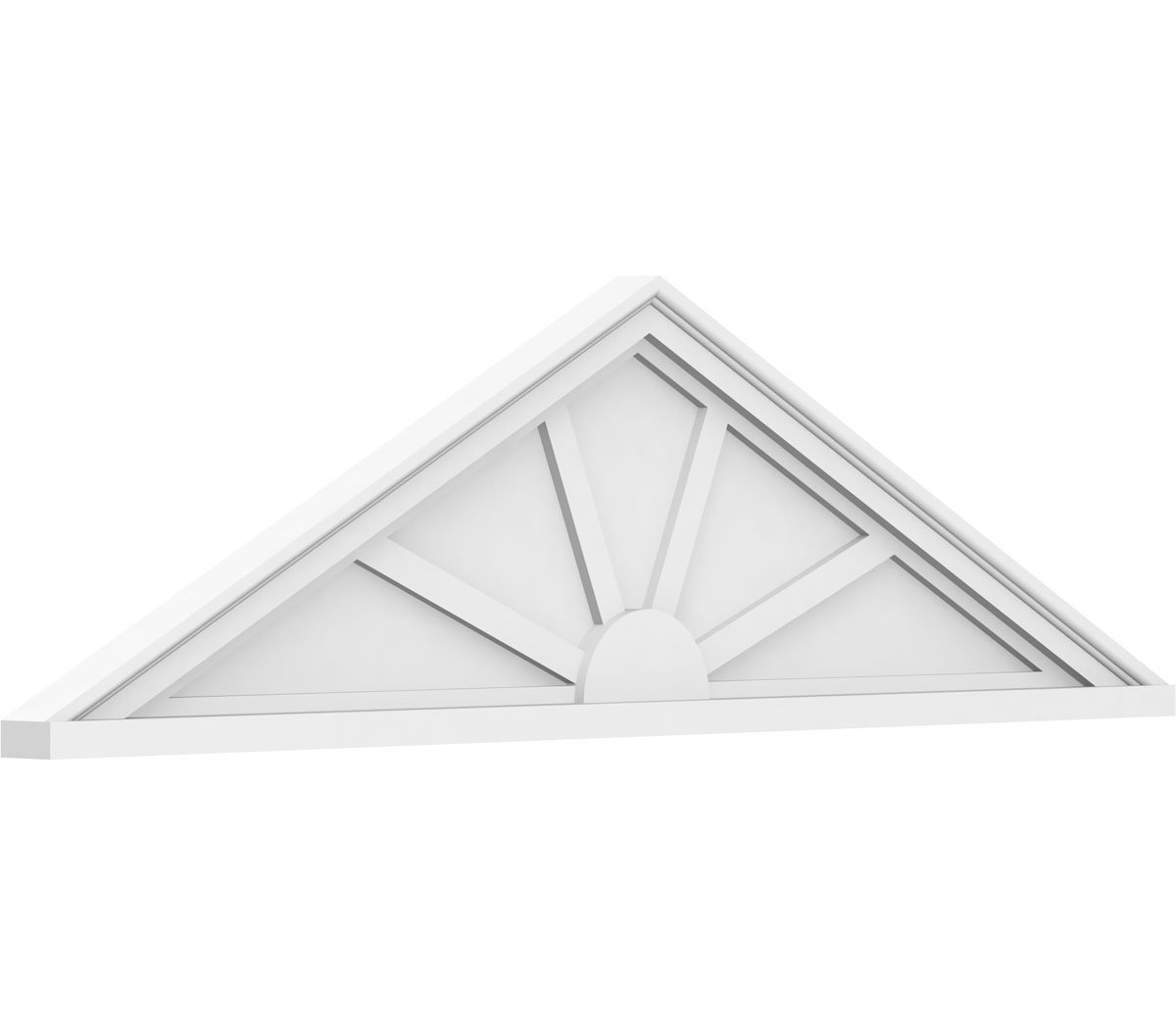 Ekena Millwork Peaked Cap 4 Spoke Architectural Grade PVC Pediement ...
