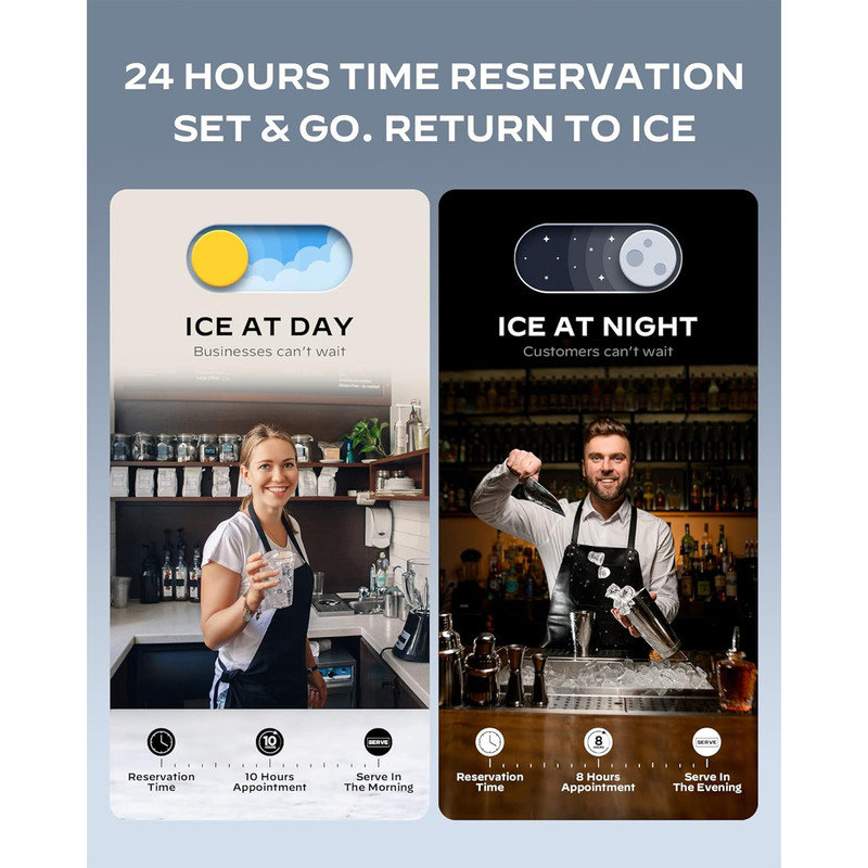 HIGEMZ 84 Lb. Daily Production Square Ice Portable Ice Maker | Wayfair