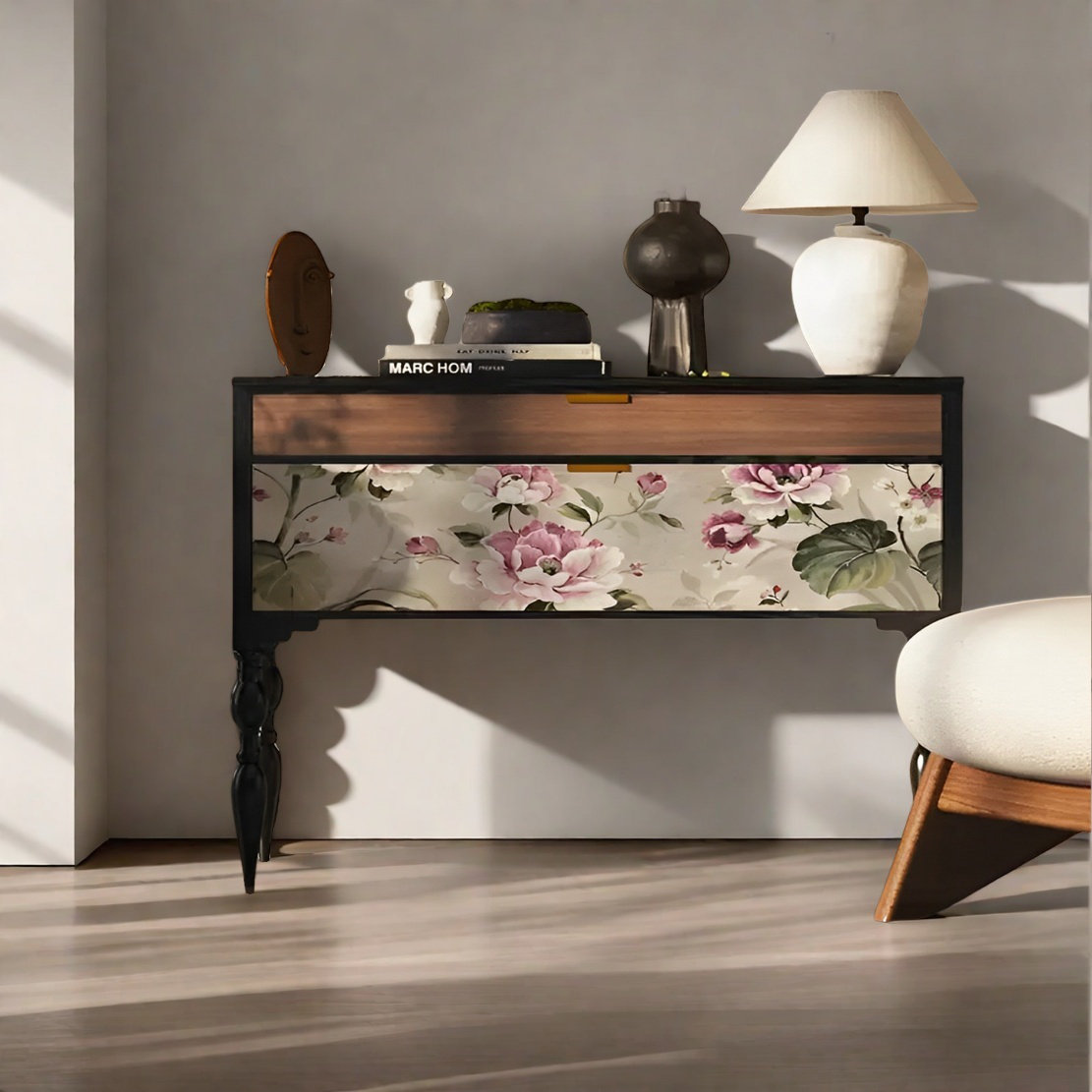 DURBIL Retro Classical Art Console Table with Drawers | Wayfair