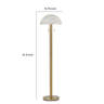 Benjara Sein 62 Inch Floor Lamp, Double Pull Chain Switch, Glass Dome ...