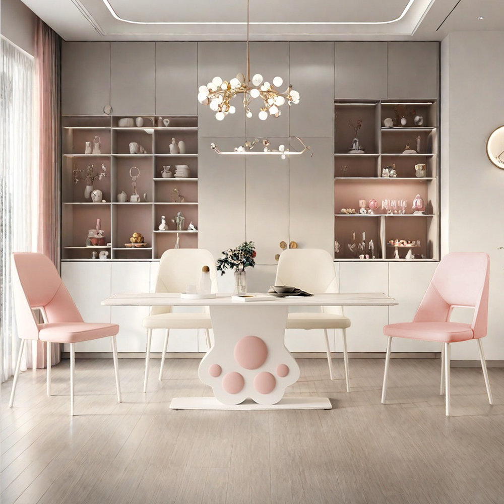 Elamer Cream style cute creative dining table sets - Wayfair Canada