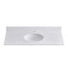 SOUEEUM 48" Engineered Stone Single Bathroom Vanity Top In Carrara ...