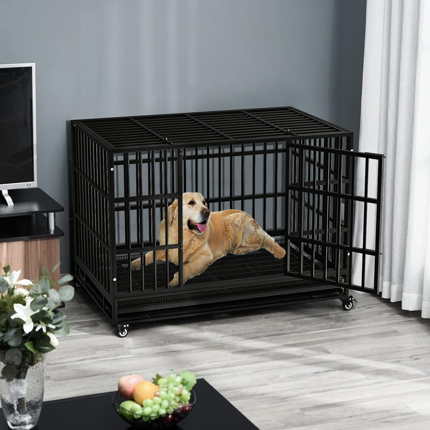 Tucker Murphy Pet™ 8/38 inch Heavy Duty Indestructible Dog Crate ...