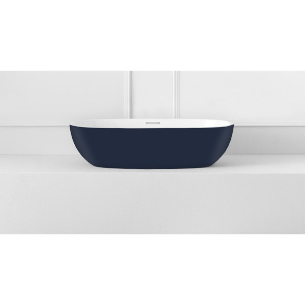 Victoria + Albert Barcelona 13'' Gloss White/Matte Steel Blue Volcanic ...