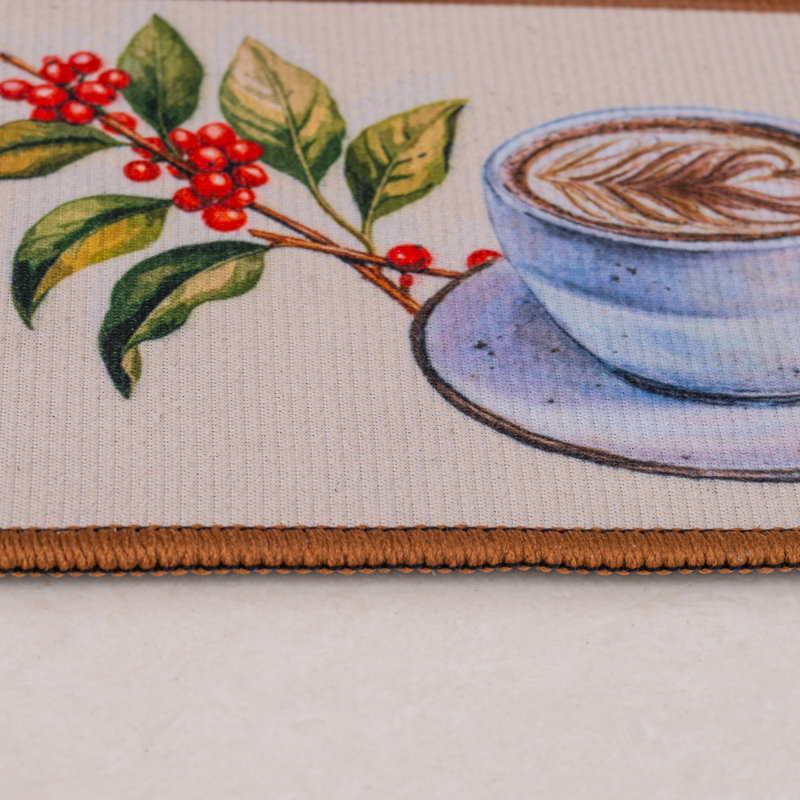 Winston Porter Cucina Latte Kitchen Rug Set | Wayfair