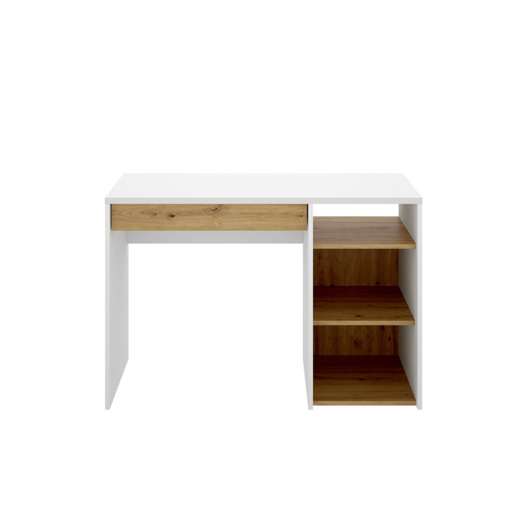 17 Stories Monterius 110.3cm W Rectangle Computer Desk with and Cabinet ...