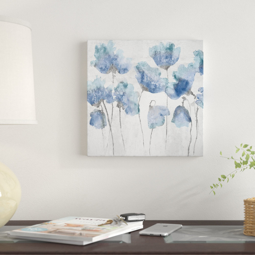 East Urban Home 'Indigo Friends I' Print on Canvas | Wayfair
