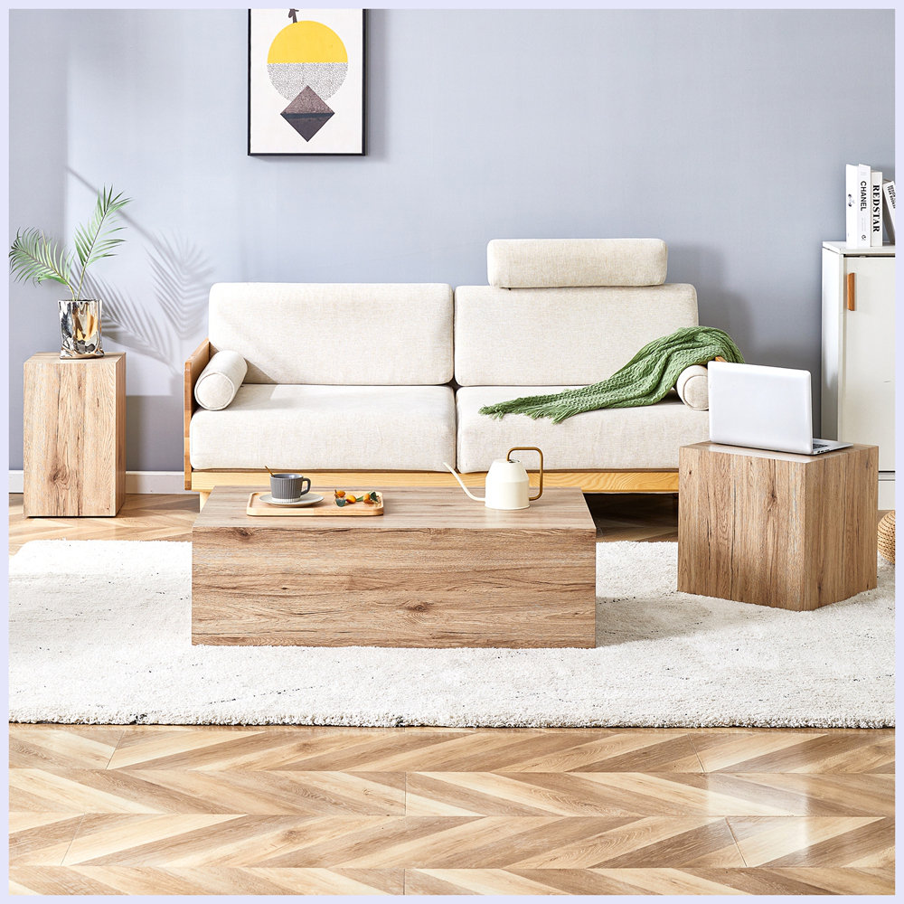 Loon Peak® Modern three-piece coffee table | Wayfair