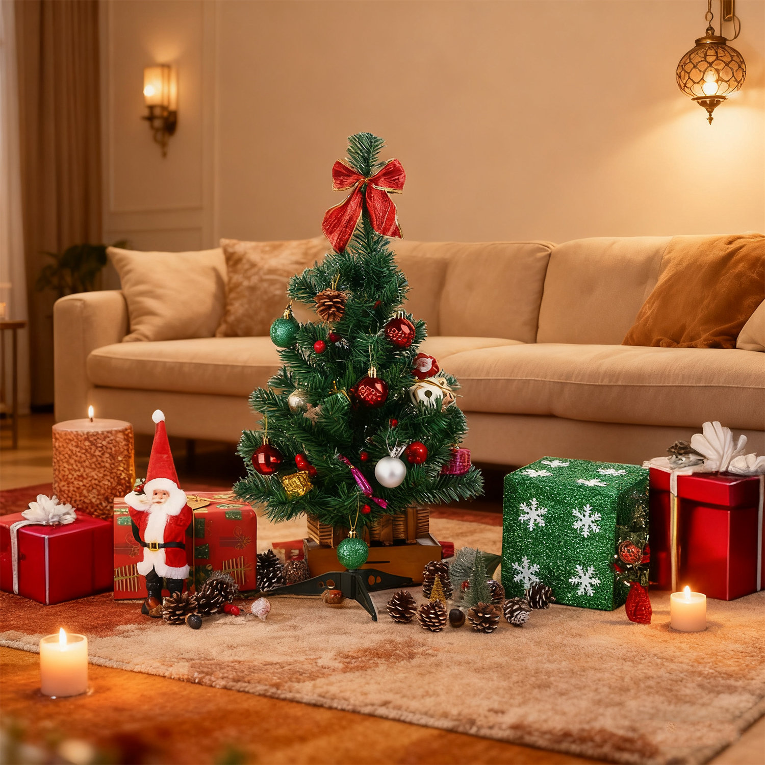 The Holiday Aisle® Artificial Christmas Tree Tabletop Christmas Tree ...