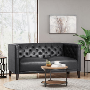 Trent Austin Design® Lubbers 59.75'' Vegan Leather Loveseat & Reviews ...