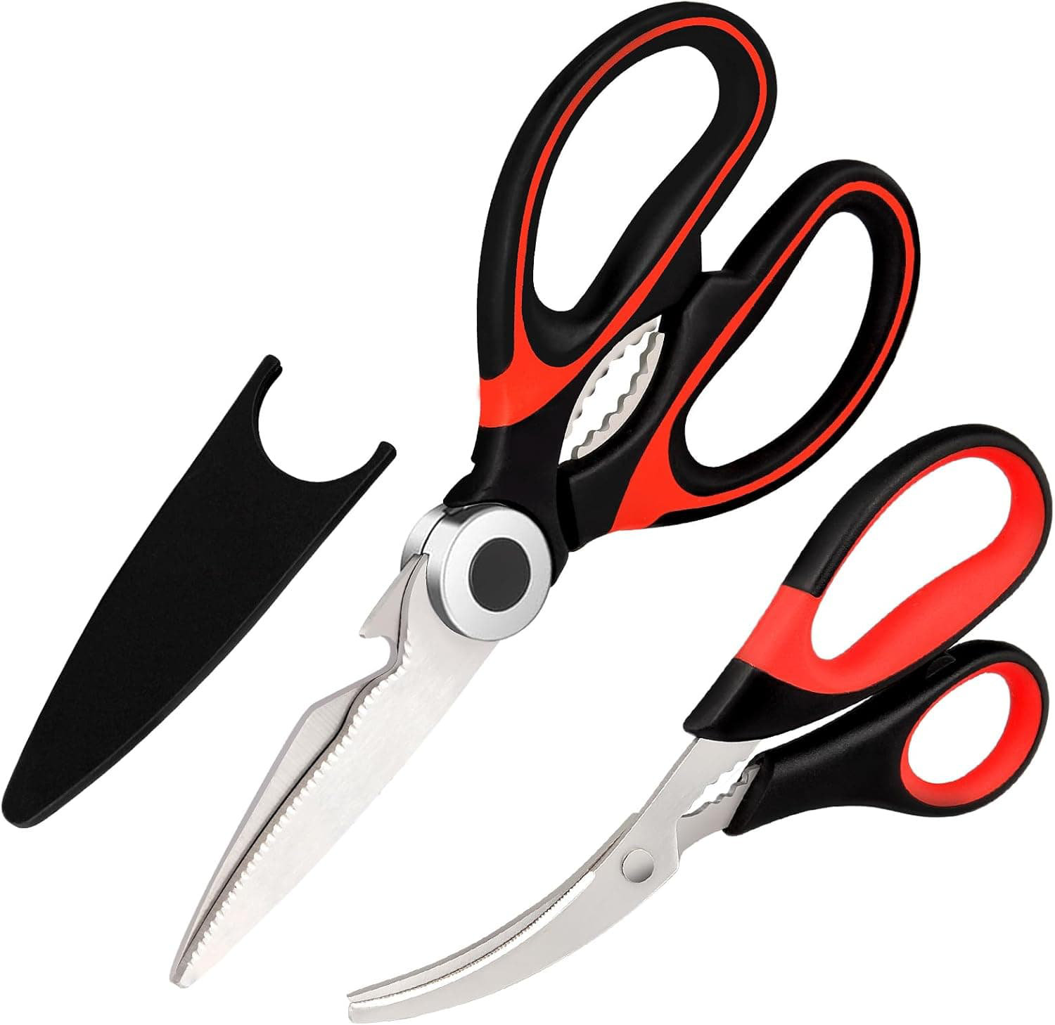AMBLU 2-Piece Heavy Duty Kitchen Shears Set - Professional Stainless ...