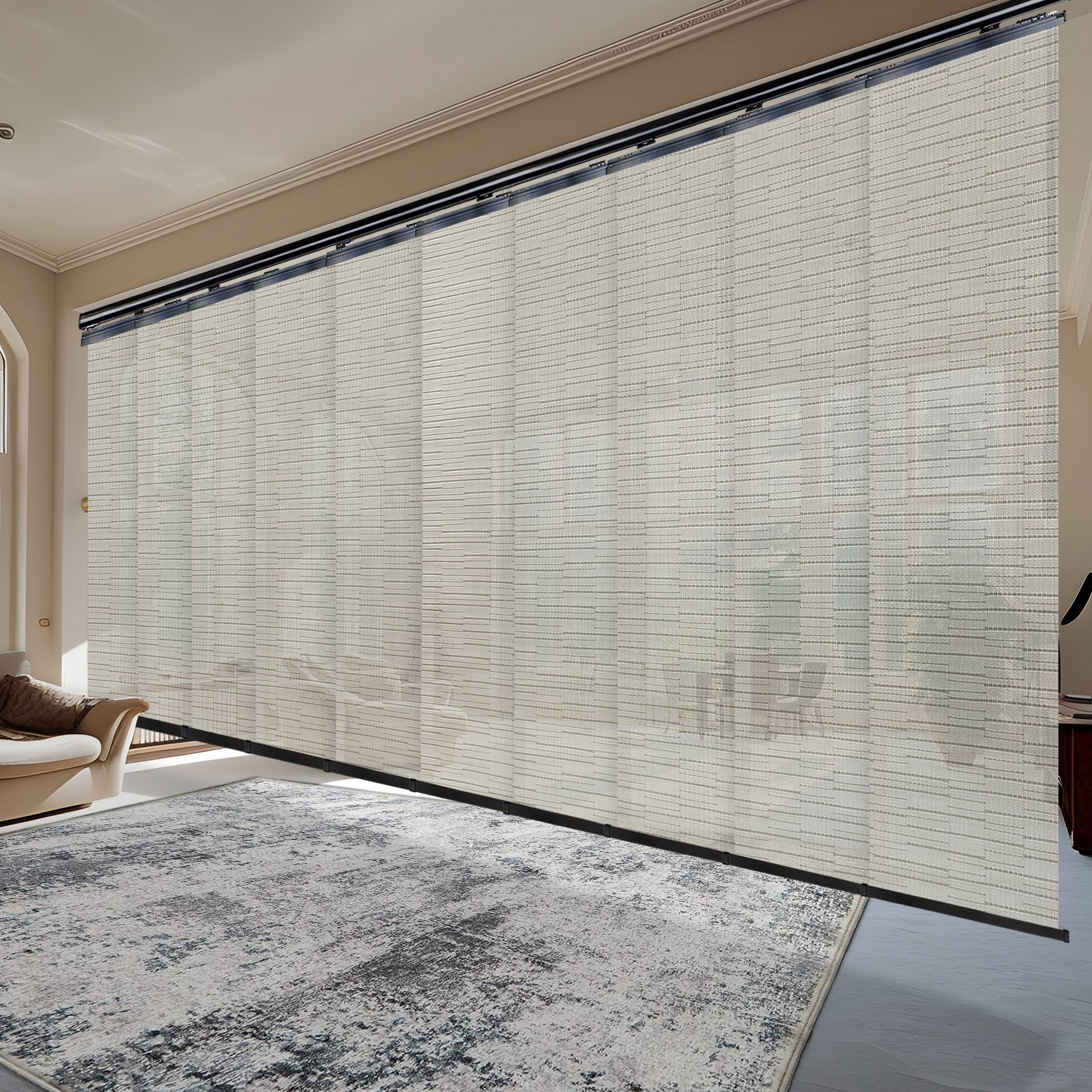 Rod Desyne Extendable Semi-Sheer Vertical Blind | Wayfair