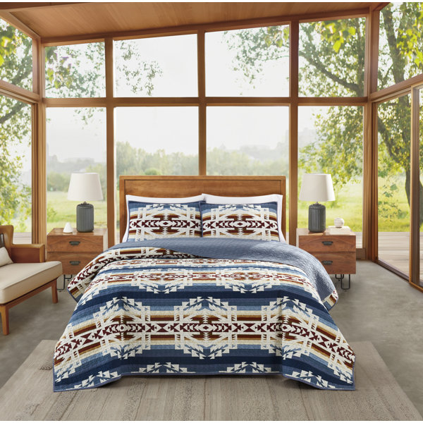Pendleton Canyon Trail Coverlet Set Dusty Blue | Wayfair