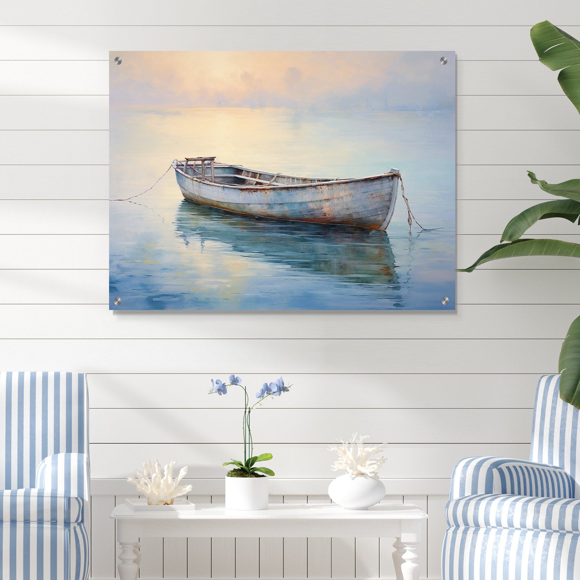Breakwater Bay Boat Ethereal Waters I - Boat Acrylic Wall Art Decor | Wayfair