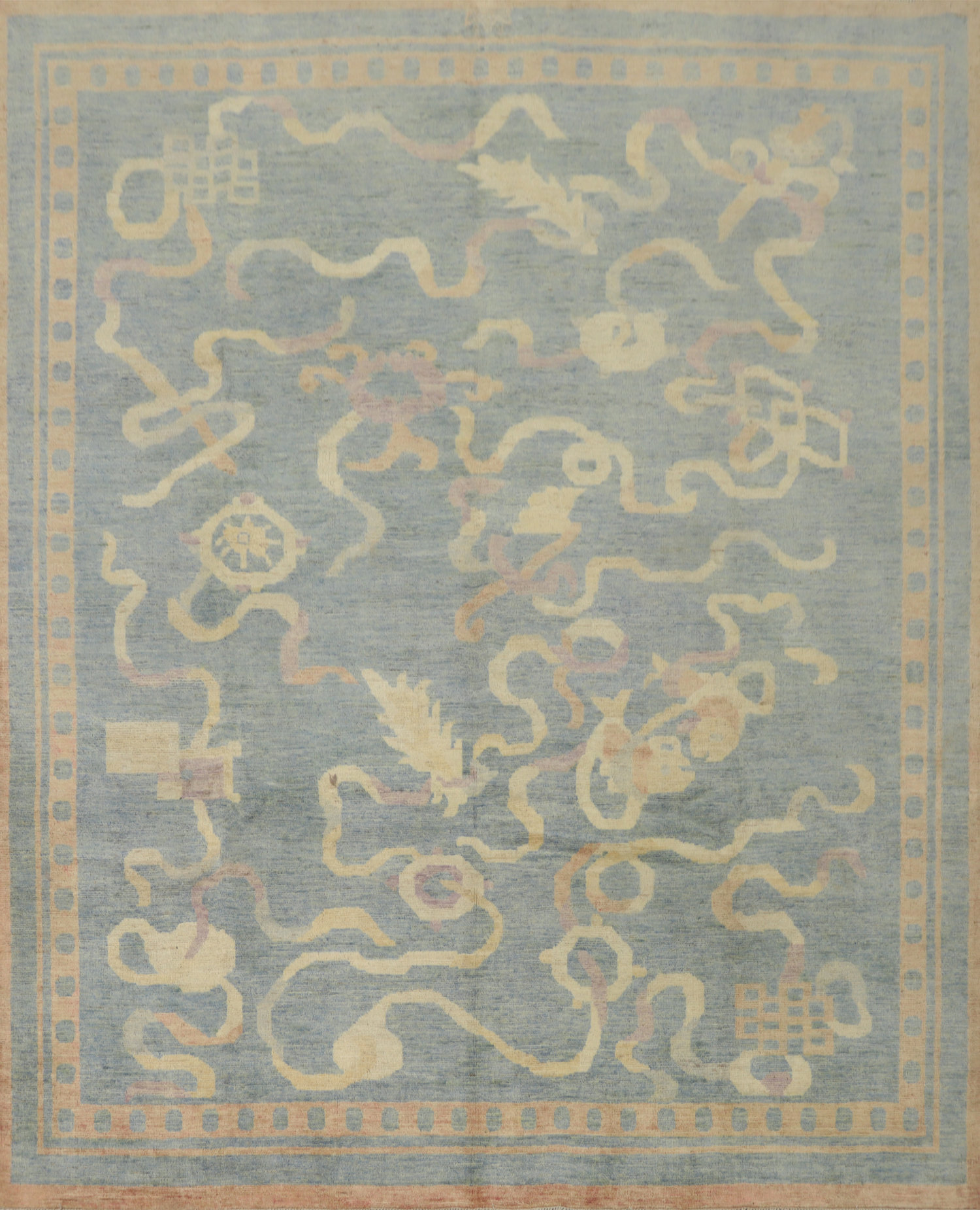 Wildon Home® Vegetable Dye Ziegler Blue Square Area Rug 8x8 | Wayfair