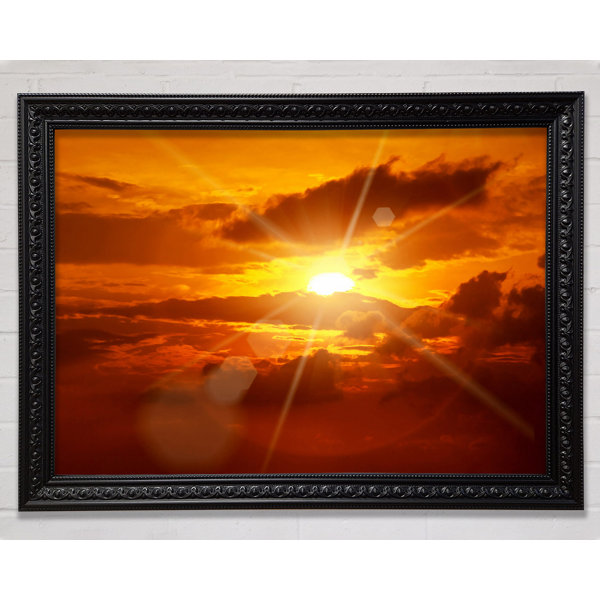 Bright Star Sun Blaze Clouds - Single Picture Frame Print | Wayfair.co.uk