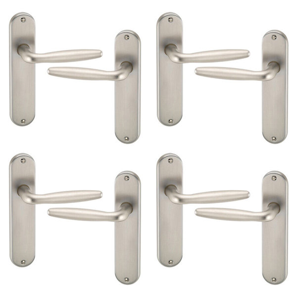 Urfic 4x Urfic Rouen Metal Lever Latch Door Handles Set Rose Internal ...
