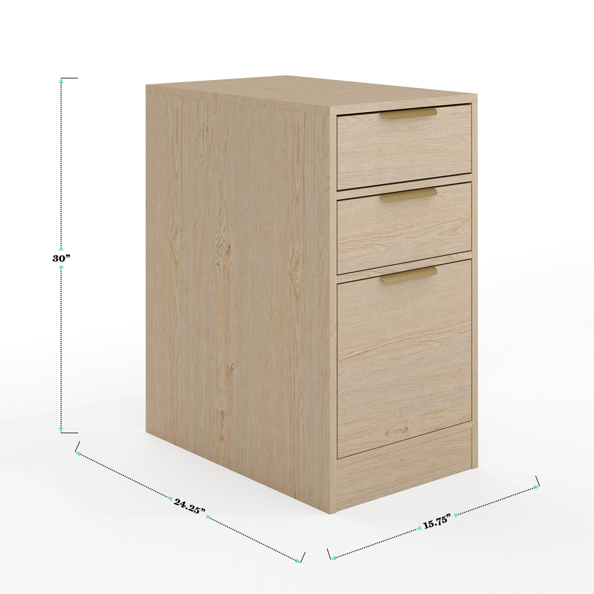 Martha Stewart Kayden Modular Single-Drawer Desk And 3 Drawer File ...