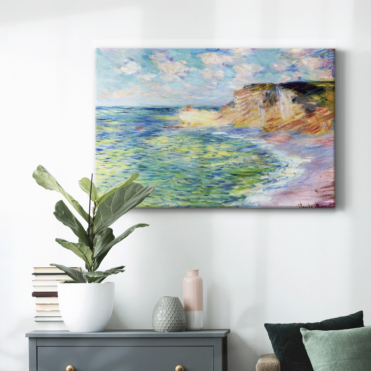 Beachcrest Home™ Cliffs at Amont, 1885-Gallery Wrapped Canvas | Wayfair