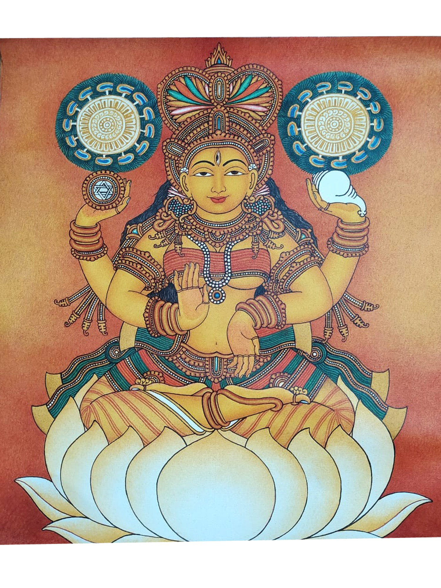 Exotic India Lakshmi Devi | Acrylic On Canvas | By Anandu | For Wall ...