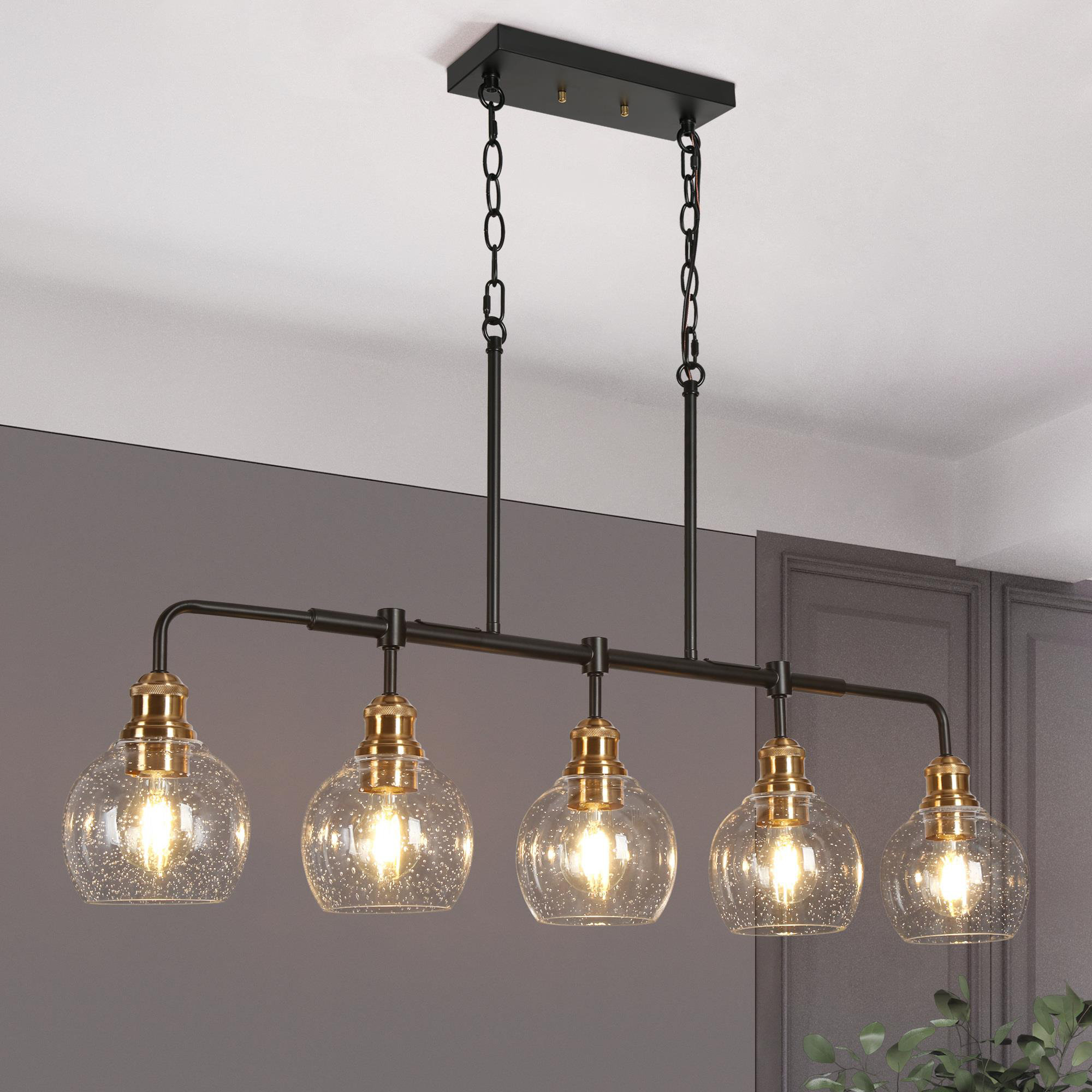 Breakwater Bay Vouni 5 - Light Modern Linear Kitchen Island Pendant ...