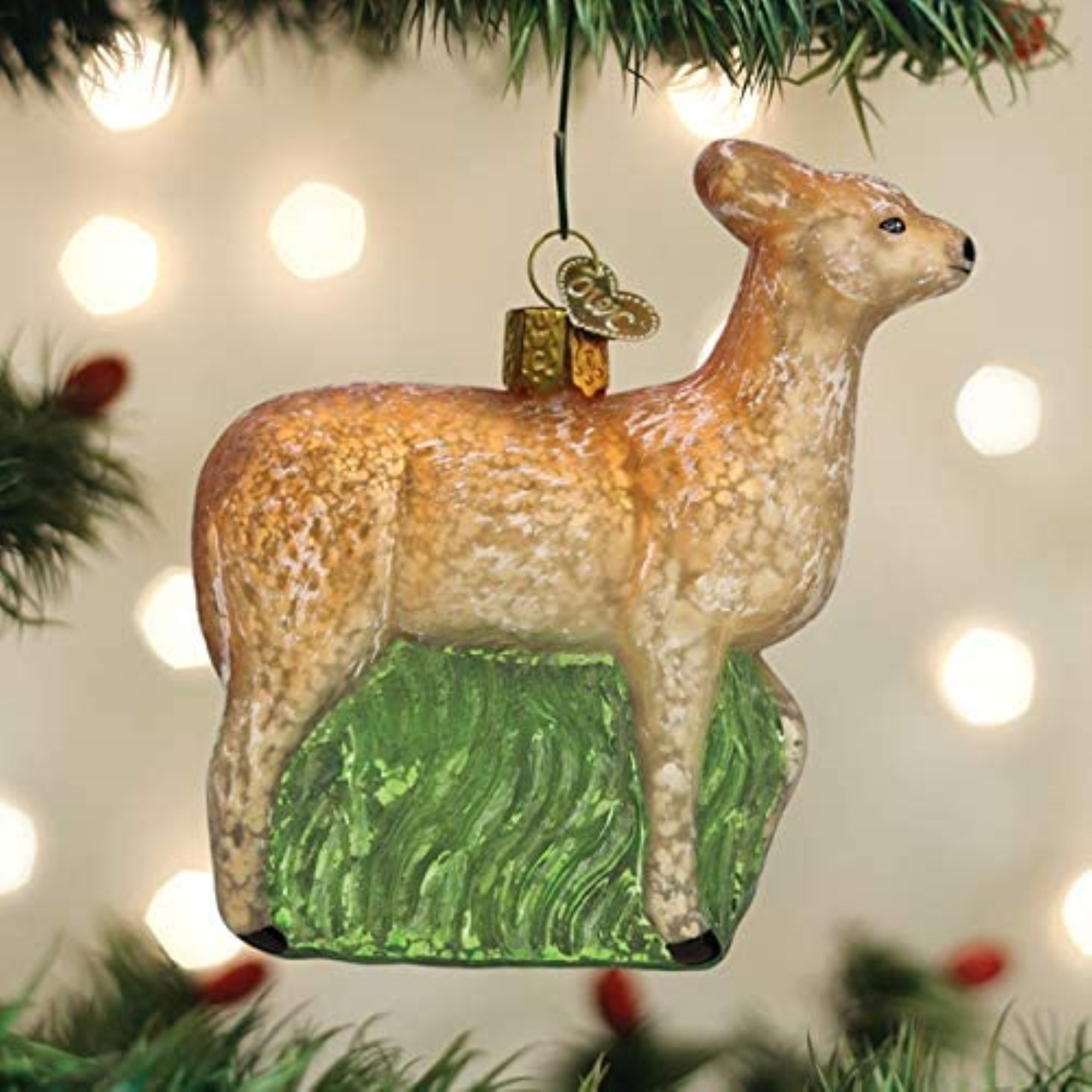 Old World Christmas Doe Glass Blown Hanging Figurine Ornament | Wayfair