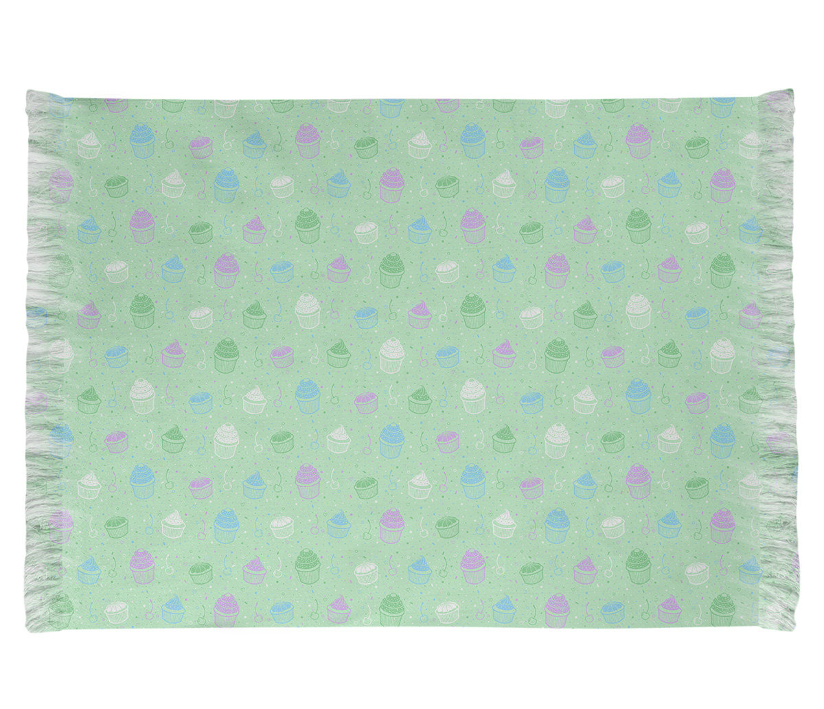 East Urban Home Mcguigan Classic Cupcake Green Area Rug | Wayfair