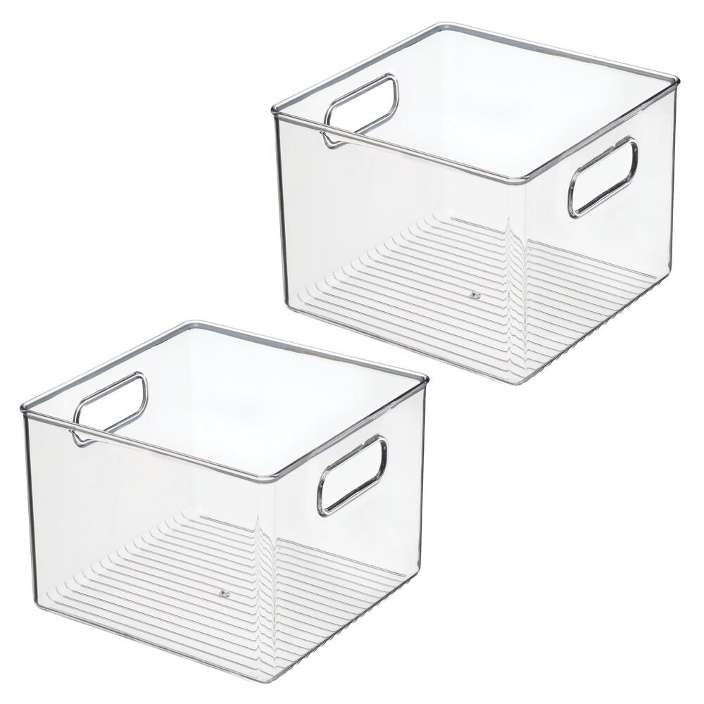 iDesign Set of 2 Pantry Storage Bins with Handles - Clear - Wayfair Canada