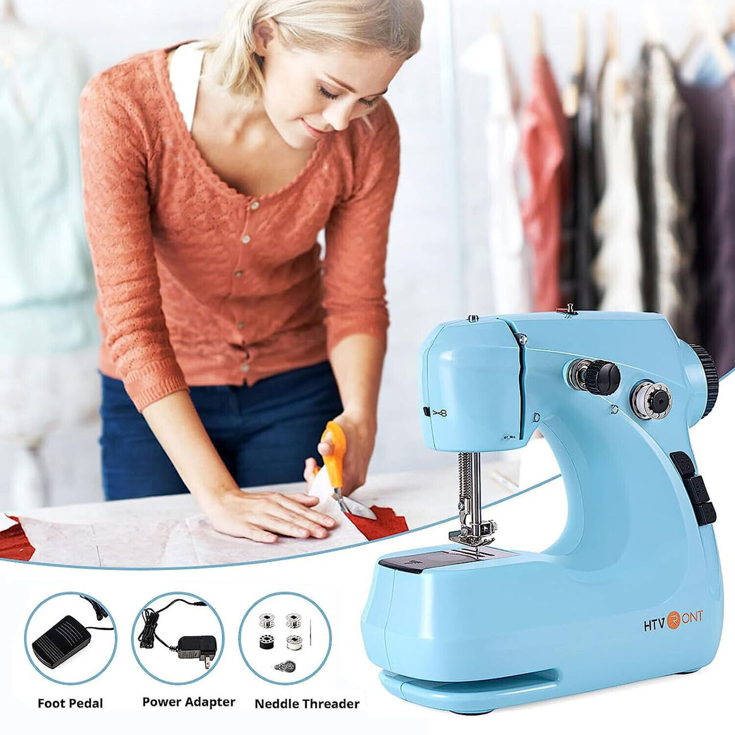 HTVRONT Mini Sewing Machine Portable For Beginners And Kids | Wayfair